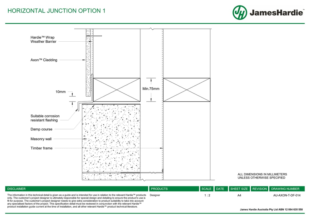 AU-AXON-T-DF-014 - HORIZONTAL JUNCTION OPTION 1 - BIMcontent.com